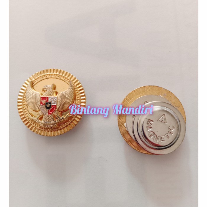 Jual Pin Pin Garuda Pancasila Garuda Tumpuk Bulat Gerigi Magnet ...