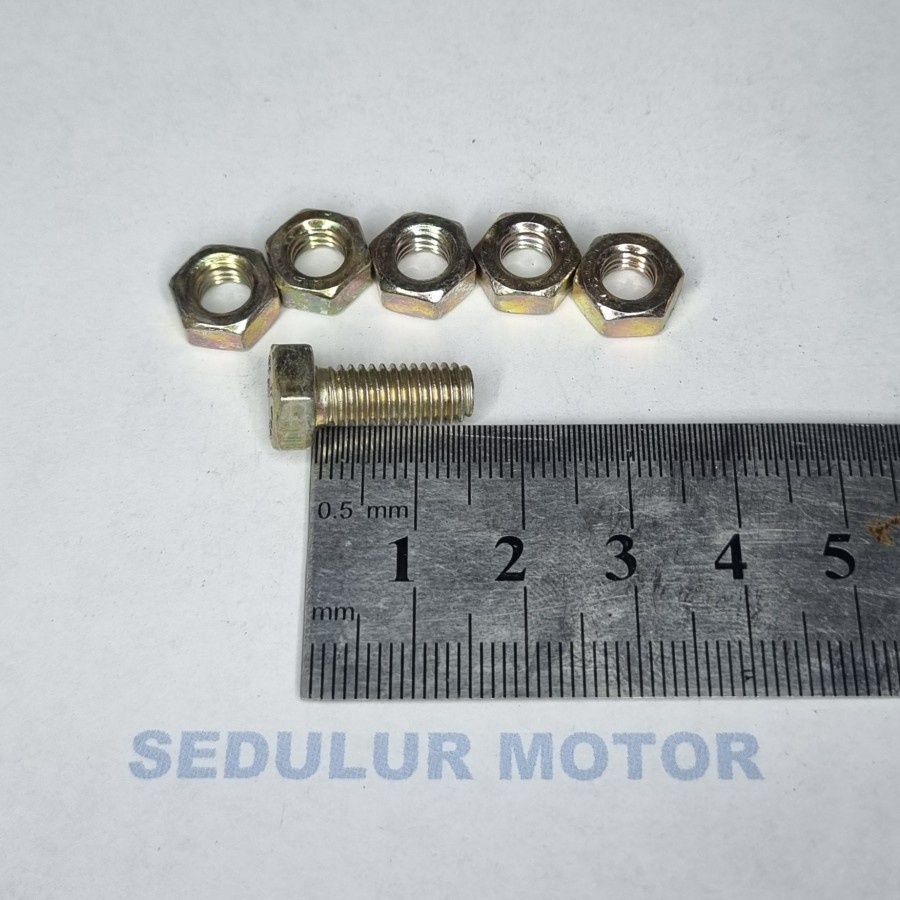 Jual Baut Mur Kuning M6x15 | Shopee Indonesia
