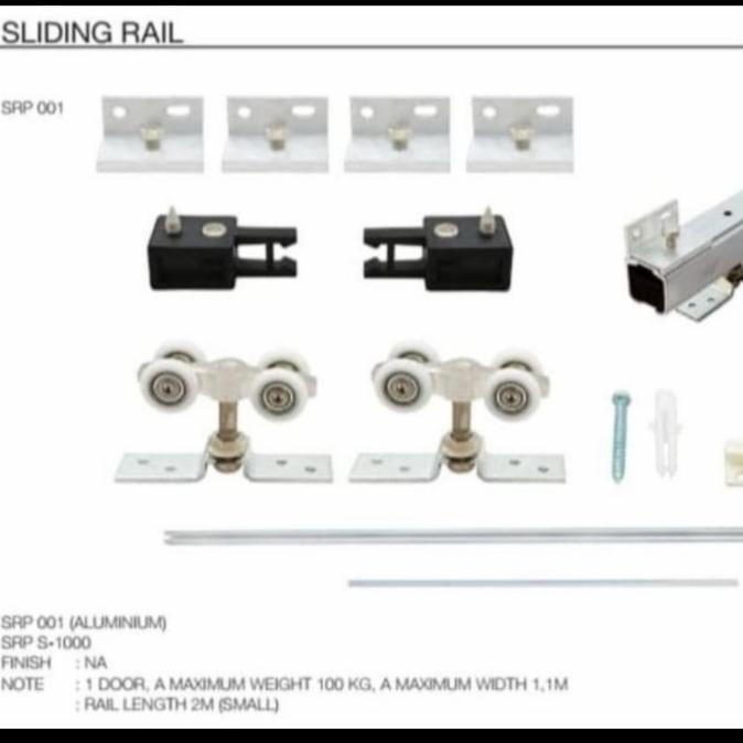 Jual Paloma Srp 001 Rel Sliding Door Paloma Aluminium Panjang 2 Mtr ...