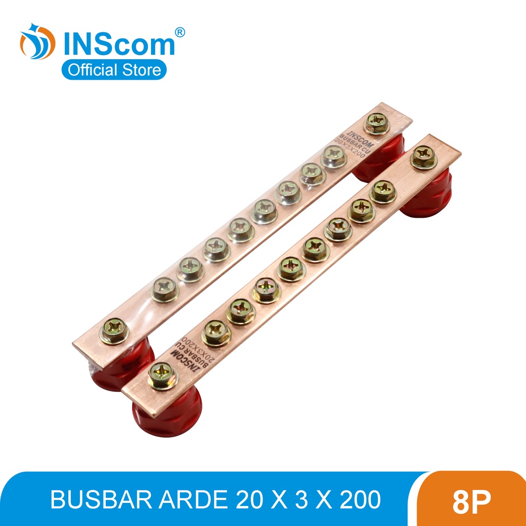 Jual BUSBAR ARDE TEMBAGA 20 X 3 X 200 / TERMINAL NOL PLAT ISOLATOR ...