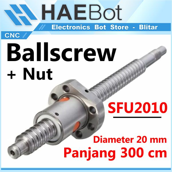 Jual [HAEBOT] Ballscrew Ball screw SFU2010 2010 300cm 3000mm End ...