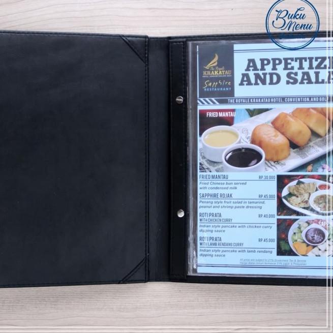 Jual BUKU MENU RESTORAN KULIT ISI PLASTIK A4 - HITAM - - tanpa isi ...