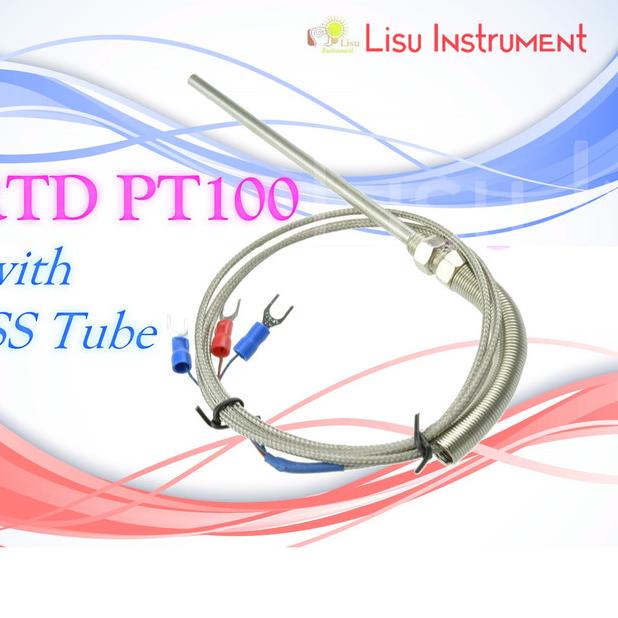Jual RTD PT100 Stainless Steel Shield Probe Tube 10cm 3 Wires ...