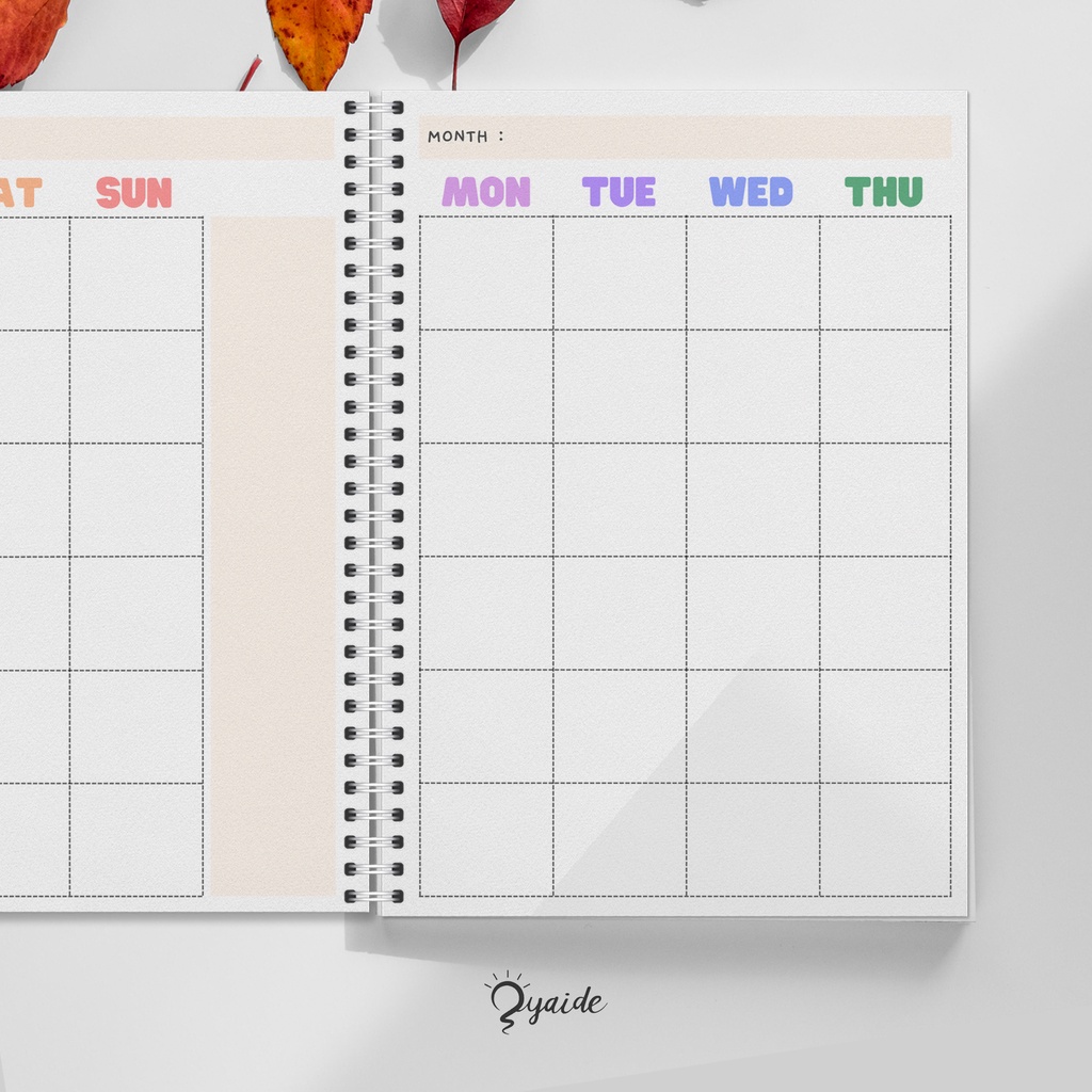 Jual Monthly Planner Catatan Rencana Agenda Bulanan A4 A5 B5 Potrait ...