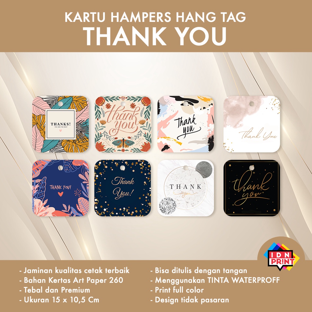 Jual KARTU HANG TAG THANK YOU TERIMA KASIH - KARTU HANGTAG - KARTU ...