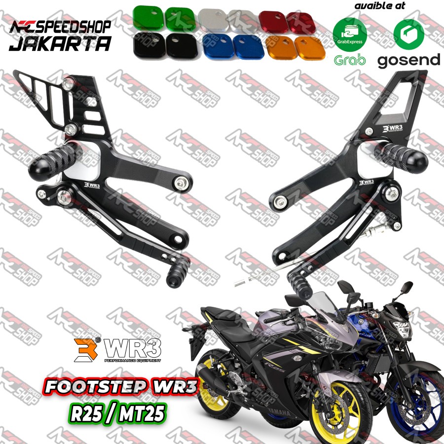 Jual Footstep / Foot Step Racing WR3 V-Series Yamaha R25 / MT25 Black ...
