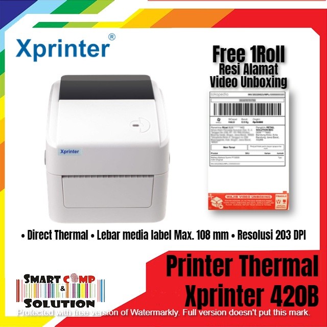 Jual Barcode Printer Barcode Thermal Xprinter Xp-420B / 420B Usb ...