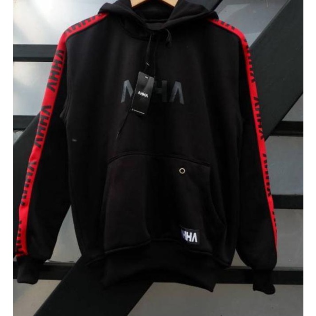 Jual JAKET AHHA : ATTA HALILINTAR LIST STRIP HOODIE - Merah, M | Shopee ...