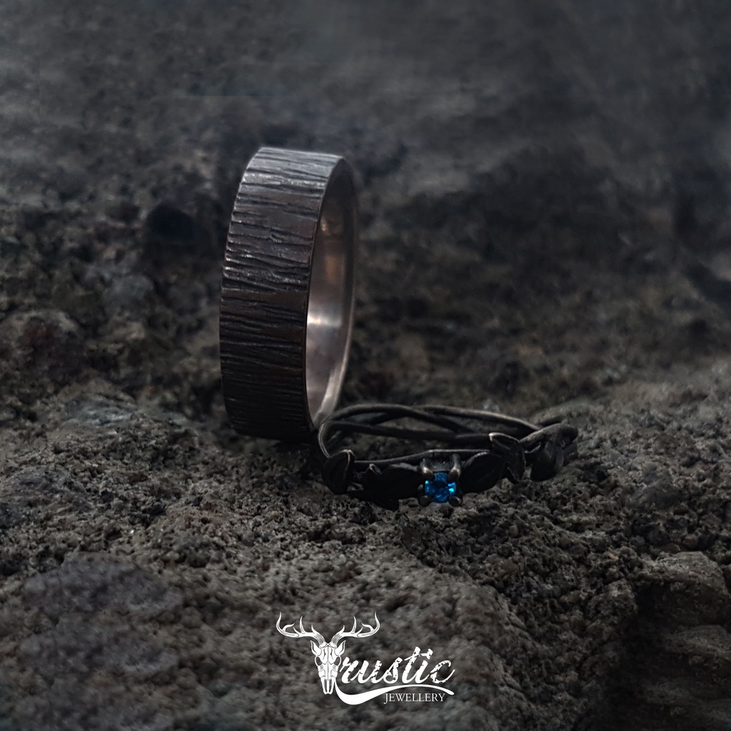 Jual CINCIN RUSTIC COUPLE NIKAH TUNANGAN SILVER WANITA PERAK 925 PRIA ...