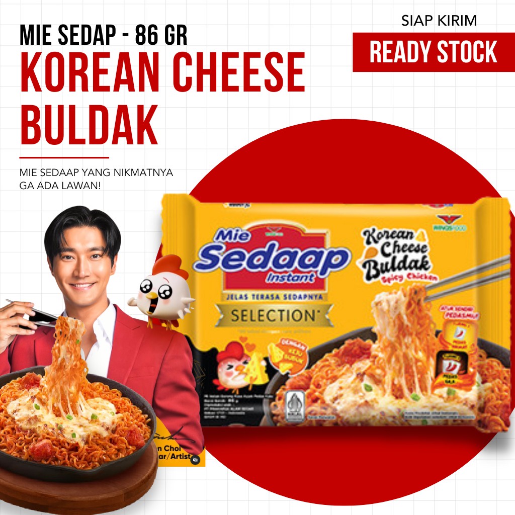 Jual Sedaap Mie Instan Goreng Korean Cheese Buldak - 86gr | Shopee ...