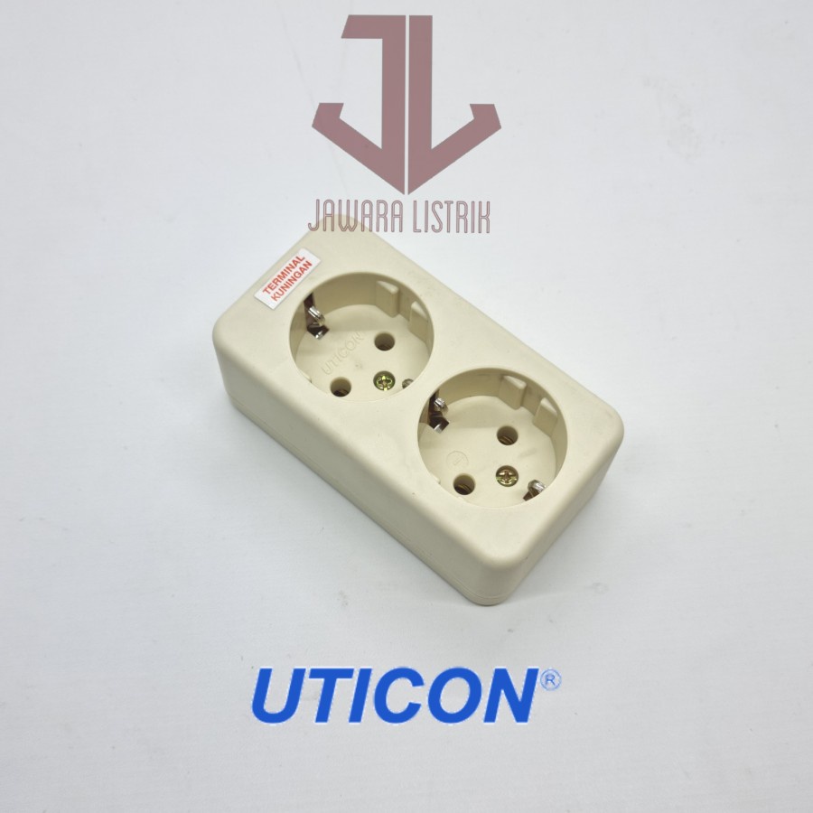 Jual UTICON STOP KONTAK 2 LUBANG ST-128 COLOKAN TERMINAL LISTRIK | Shopee Indonesia