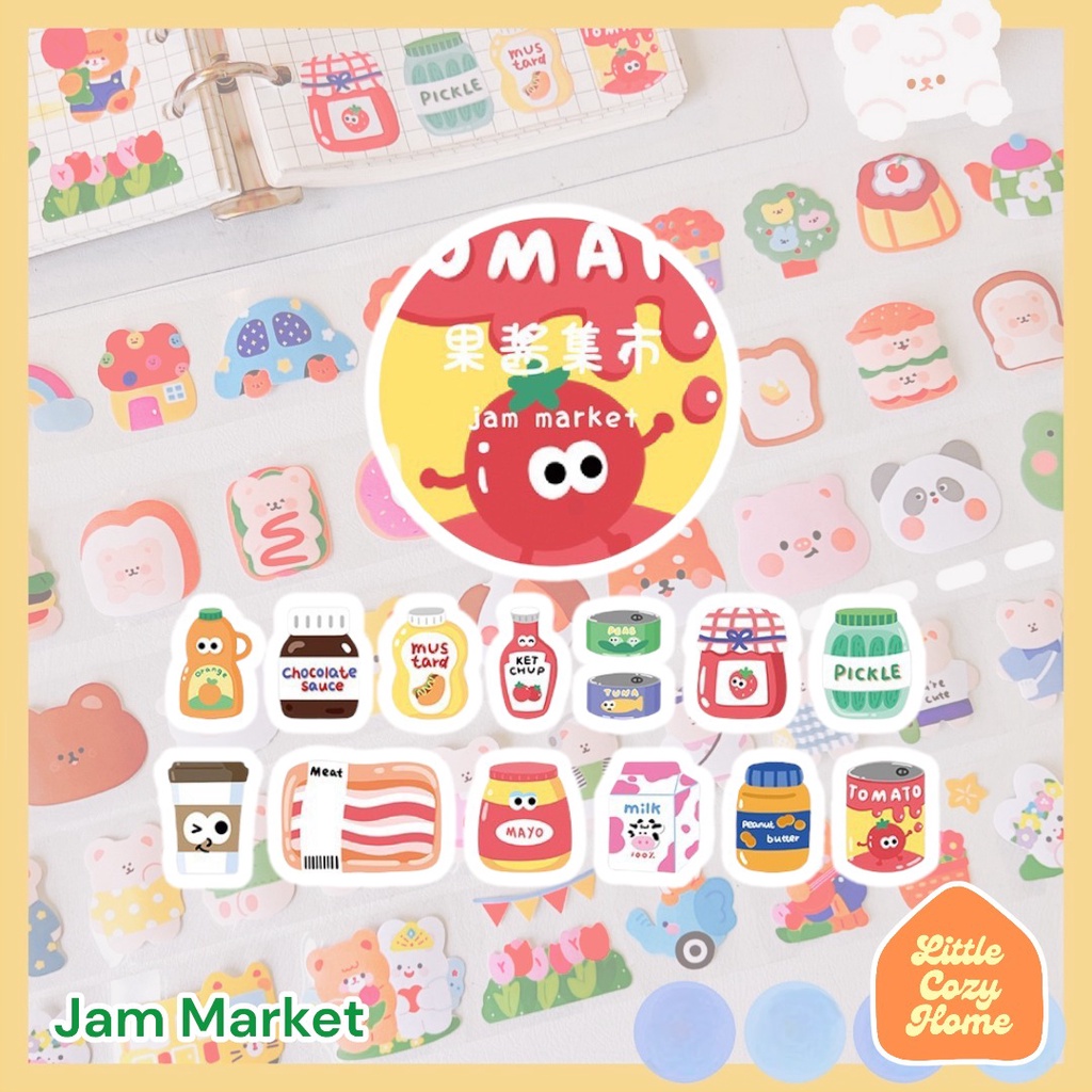 Jual Kawaii Sticker Roll / Cute Cartoon Animals Roll Deco Stickers ...