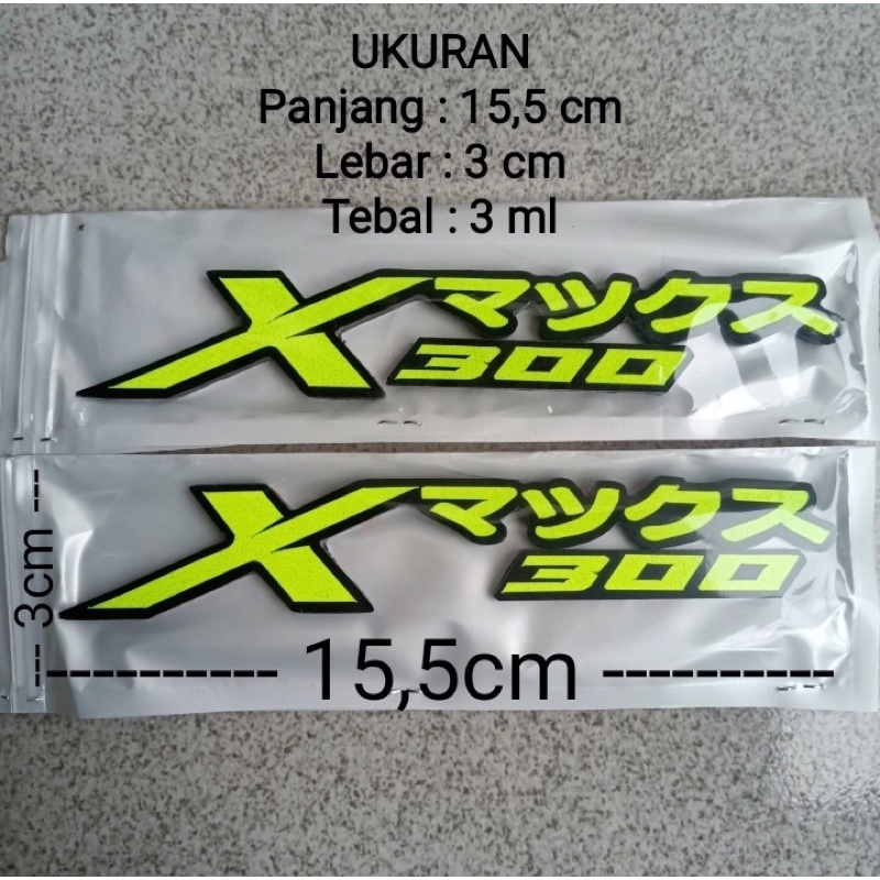 Jual Emblem yamaha xmax 300 logo japan timbul 3D warna lengkap sepasang ...