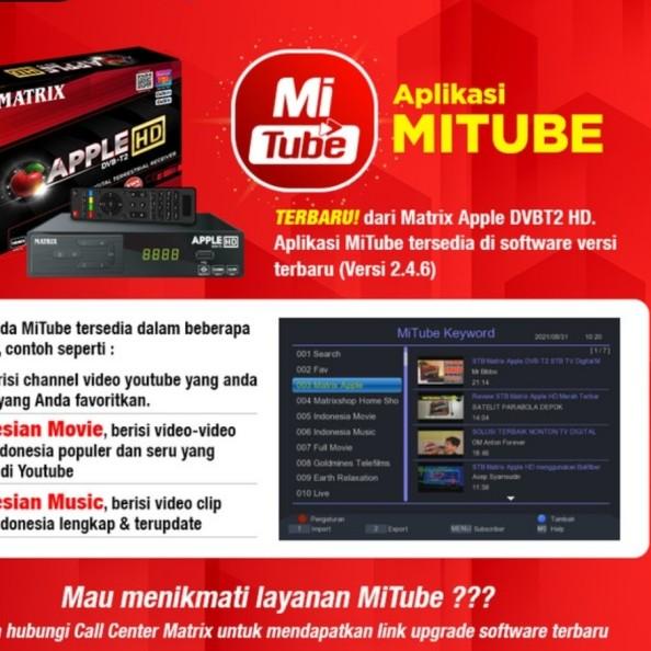 Jual metrik stb Set Top Box TV Digital Matrik Apple DVB T2 HD merah ...