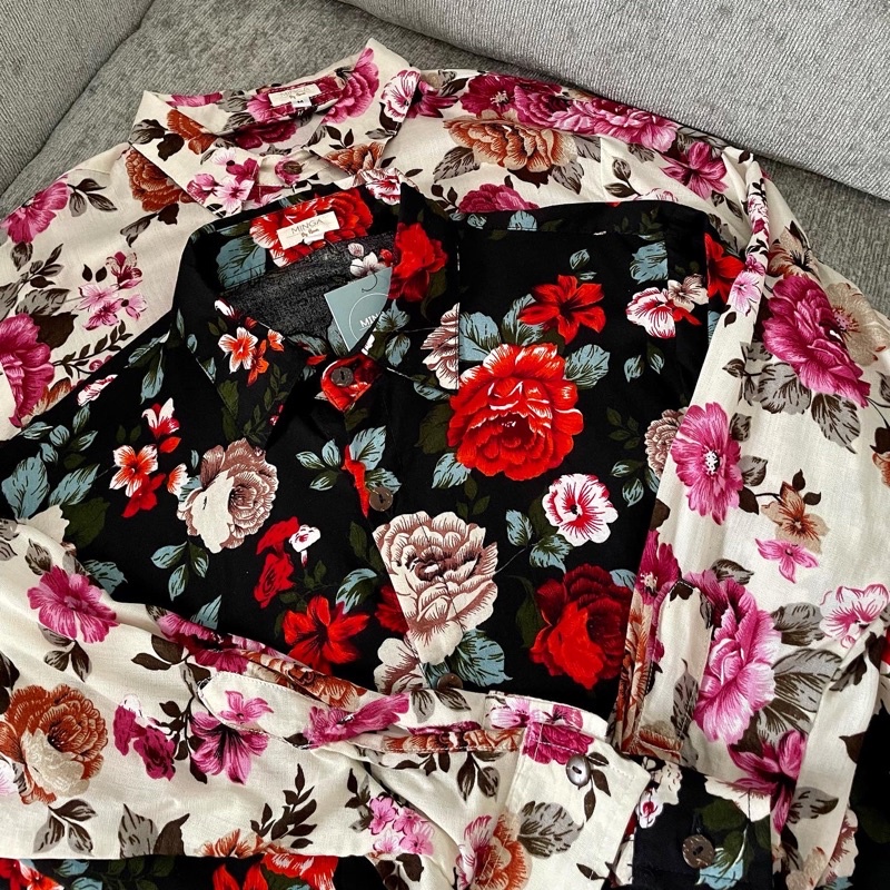 Jual kemejabunga bundling,kemeja motif bunga,kemeja floral,kemeja ...