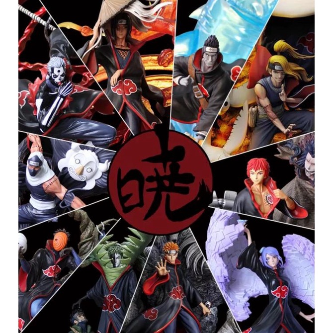 Jual Figure Akatsuki PVC Pain Konan Deidara Itachi Obito Diorama Statue ...