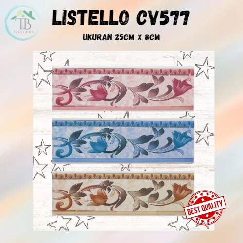 Jual List Keramik Dinding Motif Bunga. Ukuran 25cm x 8cm. Harga per ...