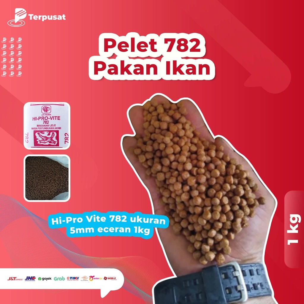 Jual REPACK 500 GR PAKAN PELET IKAN HIPROVIT 781 781-1 781-2 781 782 1/ ...