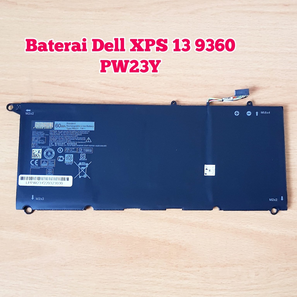 Jual Baterai Dell XPS 13 9360 13-9360 P54G P54G001 PW23Y RNP72 TP1GT ...