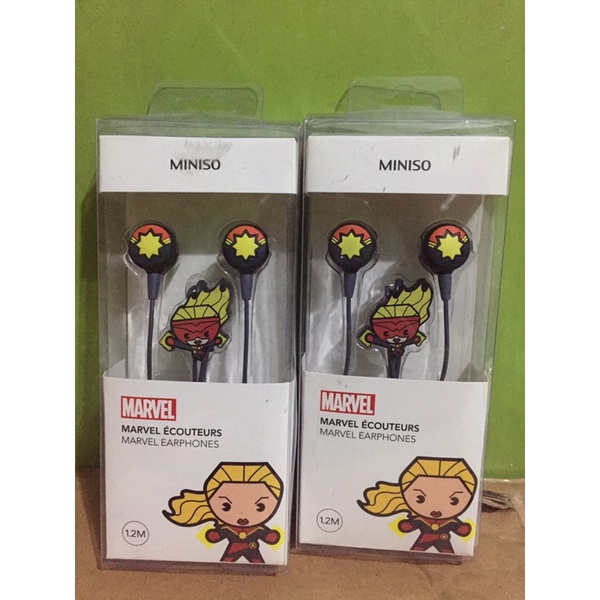 Jual MINISO X MARVEL EARPHONES CAPTAIN MARVEL | Shopee Indonesia