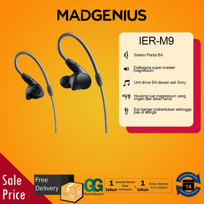 Jual Sony Original IER-M9 / IERM9 / IER M9 Black In Ear Monitor ...