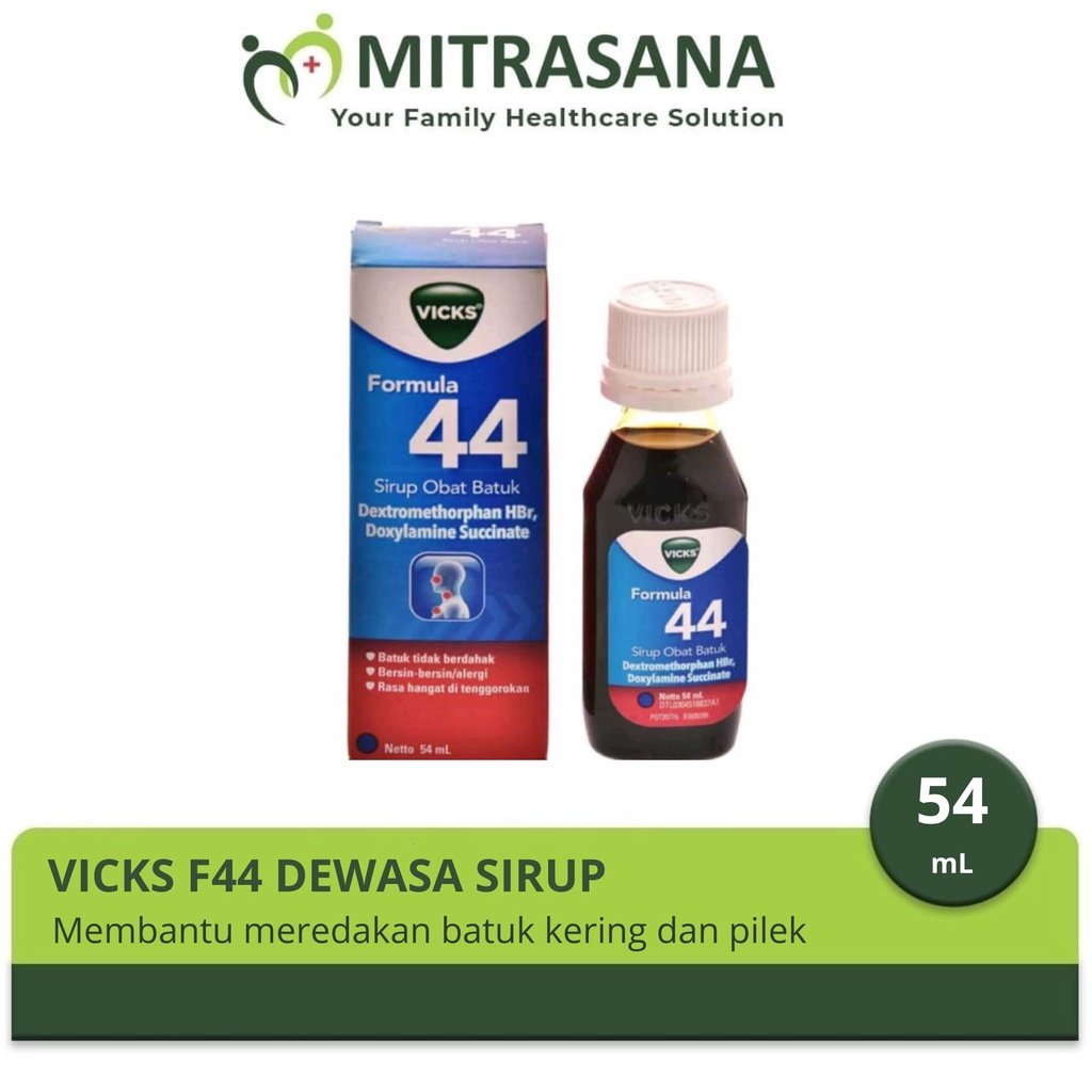 Jual Vicks Formula 44 Dewasa Sirup 54 mL - Membantu Meredakan Batuk ...