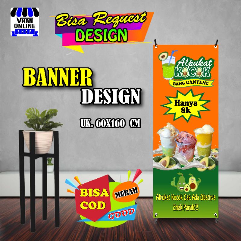 Jual Spanduk Banner Jualan Alpukat Kocok / Avocado Kocok, Minuman Viral ...
