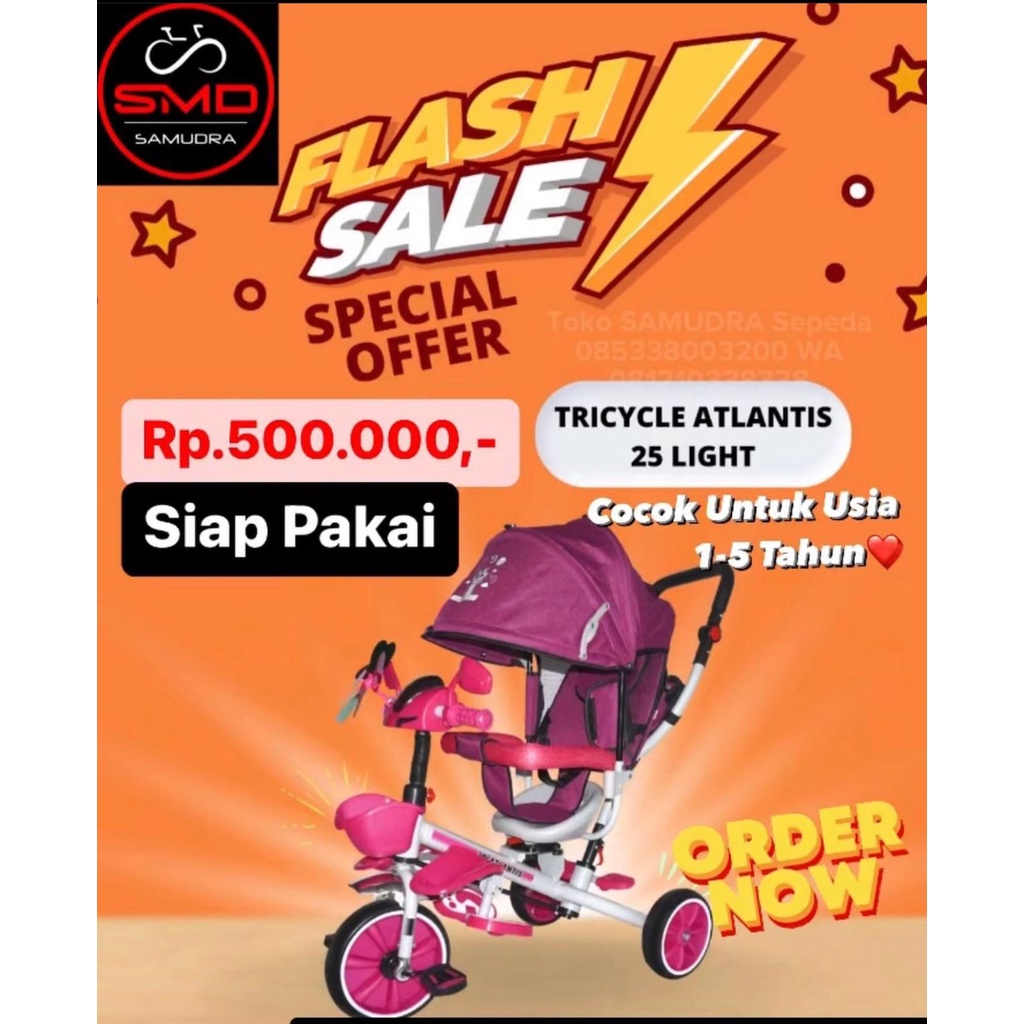Jual Ready Stock Sepeda Stroller R3 ATLANTIS Star, Model Terbaru, Fitur ...
