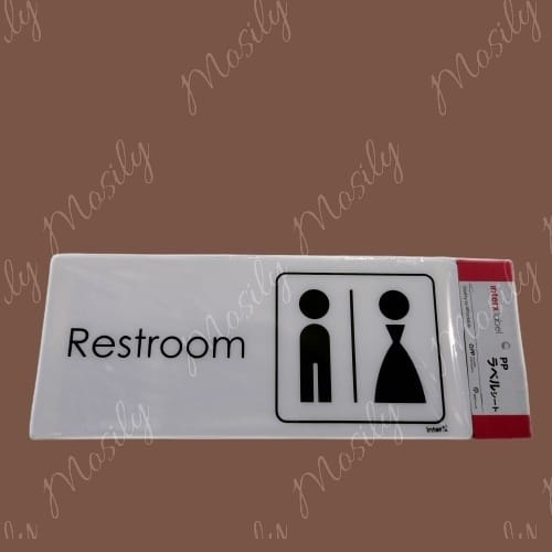 Jual SIGN BOARD RESTROOM INTER X ( 15 cm x 35 cm ) | Shopee Indonesia