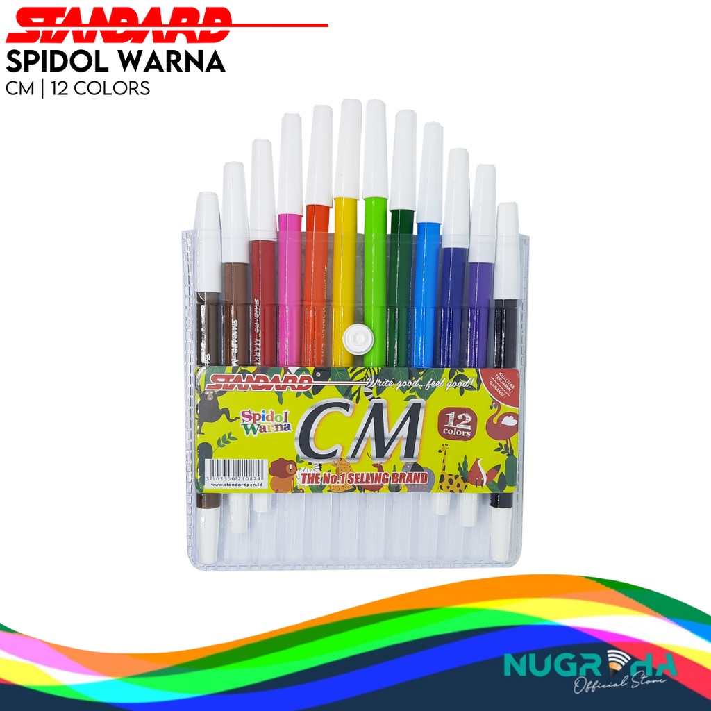 Jual SPIDOL 12 WARNA STANDARD | Shopee Indonesia