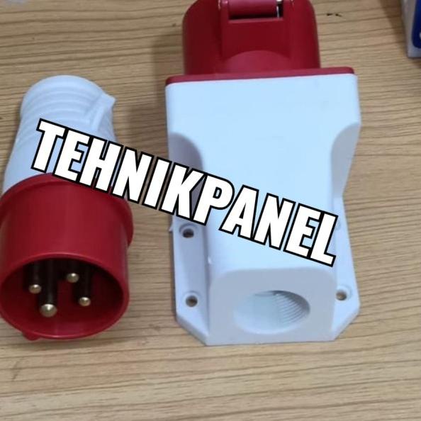 Jual Industrial Plug + Mobile Socket 32 Ampere 4 Pin/ Mobile 32A 4P ...