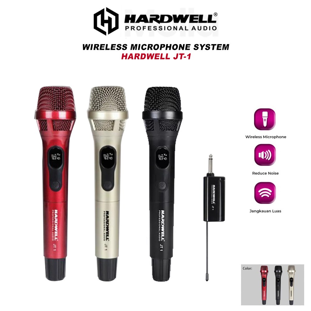 Jual Mic Wireless Hardwell JT 1 Portable Mic Wireless JT1 Hardwell ...