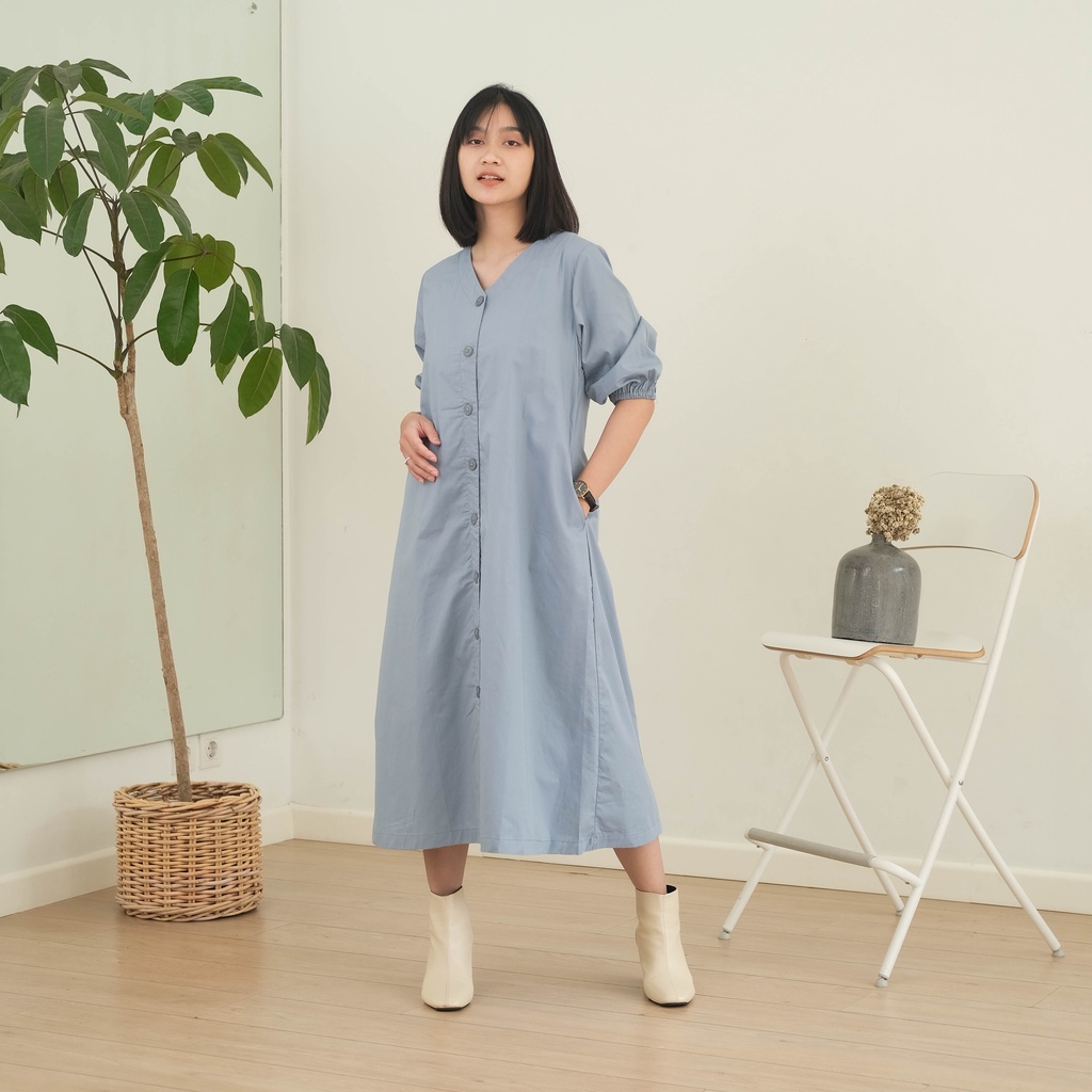 Jual TOB Amami Dress Tunik | Midi Dress | Tunik Dress | Tunik Lengan ...