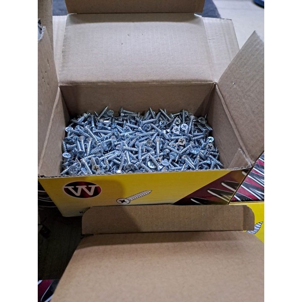 Jual 1000 pcs sekrup kalsiboard grc merk W ukuran 6x3/4 dan ukuran 6x1 ...