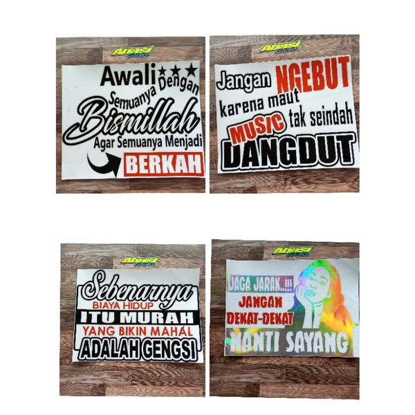 Jual STICKER CUTTING KATA - KATA UNTUK PINTU KACA MOBIL TRUK DAN PICK UP | Shopee Indonesia