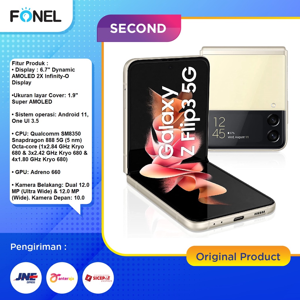 Jual Samsung Z Flip 3/ Z Flip3/ Zflip3 [5G/ 8GB/ 128GB/ Second ...