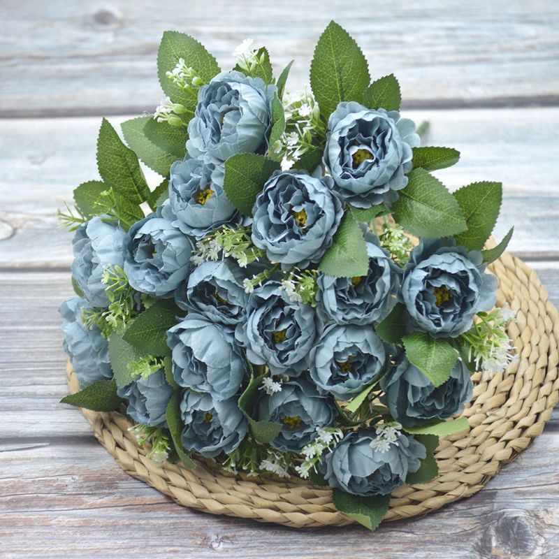 Jual mawar kubis artificial (18 batang) /mawar kuncup / mawar peony ...
