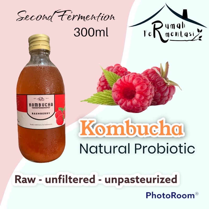 Jual Kombucha Raspberry (Raspberi) 300ml | by Rumah Fermentasi | Shopee ...