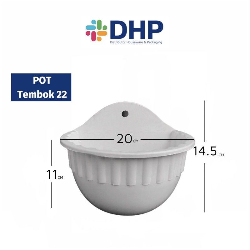 Jual Pot Tembok 22 (D=20cm) Tanaman Bunga Hias Dinding | Pot tempel ...