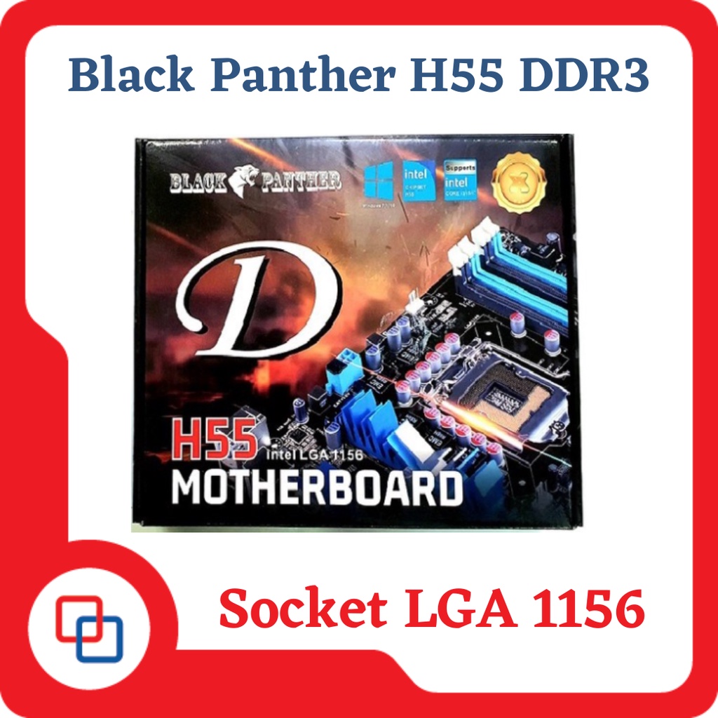 Jual Motherboard Black Panther H55 Socket LGA1156 | Shopee Indonesia