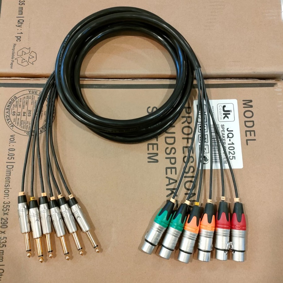 Jual Snake Kabel MAKITA Isi 6CH Jack Akai Mono To Female 1,2,3 Dan 4 ...