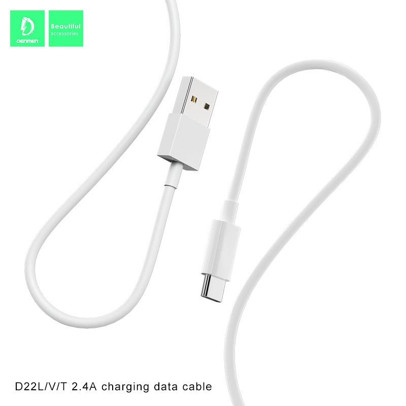 Jual DENMEN D22 Kabel Data 2.4A Fast Charging 1 Meter USB Type C ...