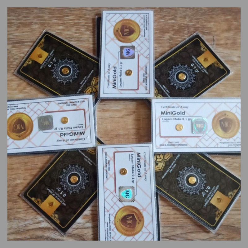 Jual Emas Mini Gold Logam Mulia 0,1 Gram Black Series dan White Series ...