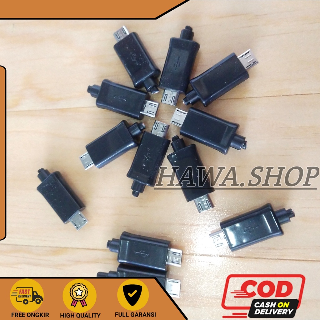 Jual 15 Pcs Soket Mikro USB 4 Pin / Kepala Socket Mikro USB 4 Pin ...