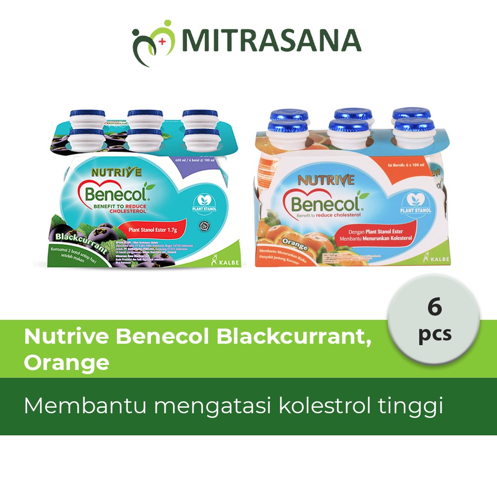 Jual Nutrive Benecol 1 Pack - isi 6 botol @100 ml - Membantu Mengatasi Kolesterol TInggi ...