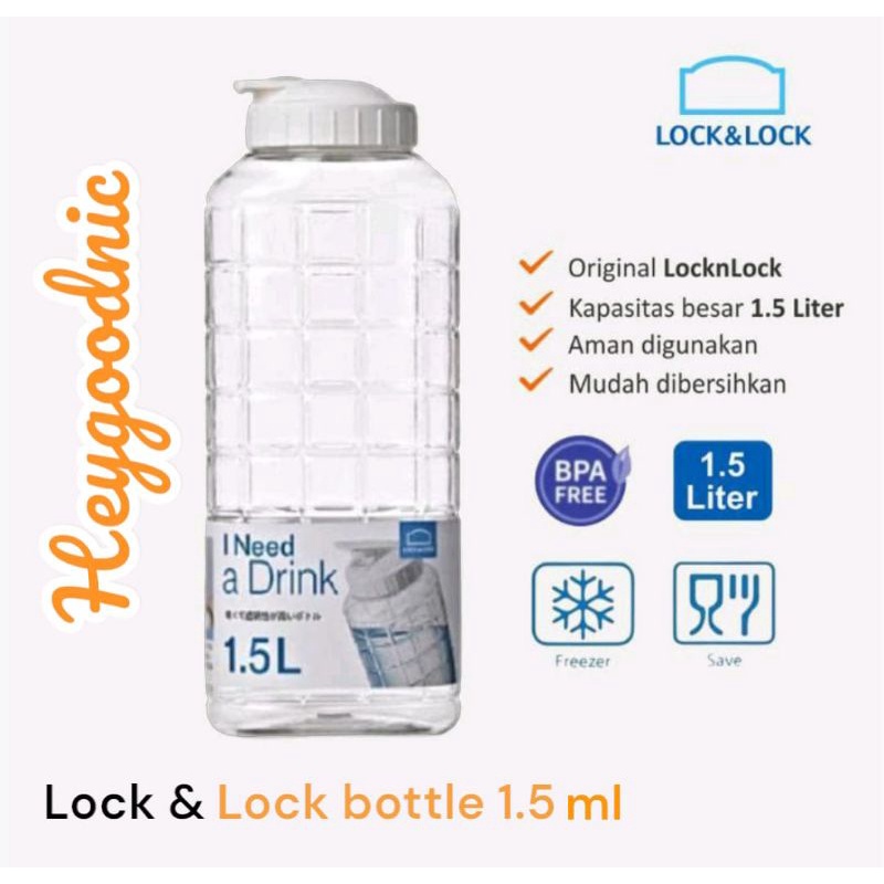 Jual Botol Minum Lock & Lock 1500 ml - Chess Water | Ready Biru ...