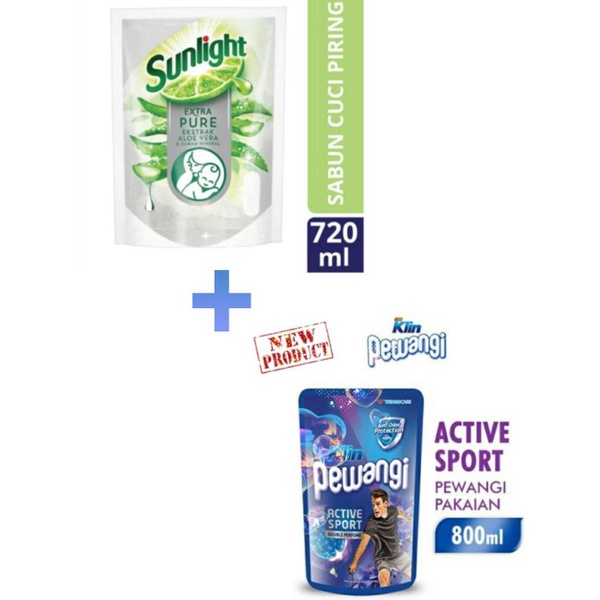 Jual PAKET Sunlight Extra Pure Aloe Vera dan Garam Mineral 720ml ...