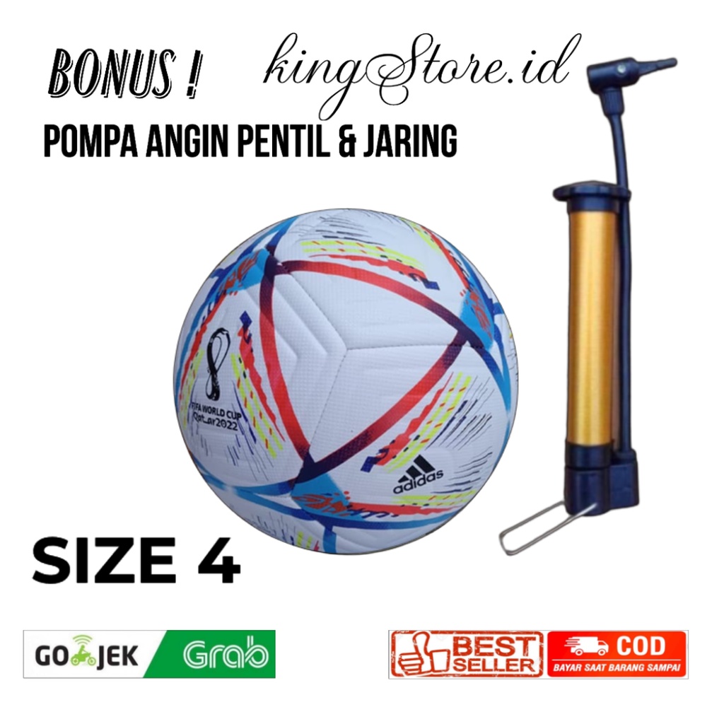 Jual Bola Sepak Size 4 Adidas Terbaru Bonus Pompa Angin Pentil dan ...