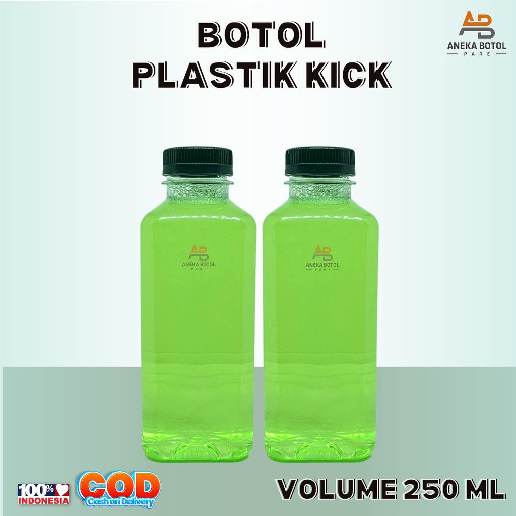 Jual Botol Kick 250ml Botol Kale Kick Kotak Tebal 250ml Botol Almond ...