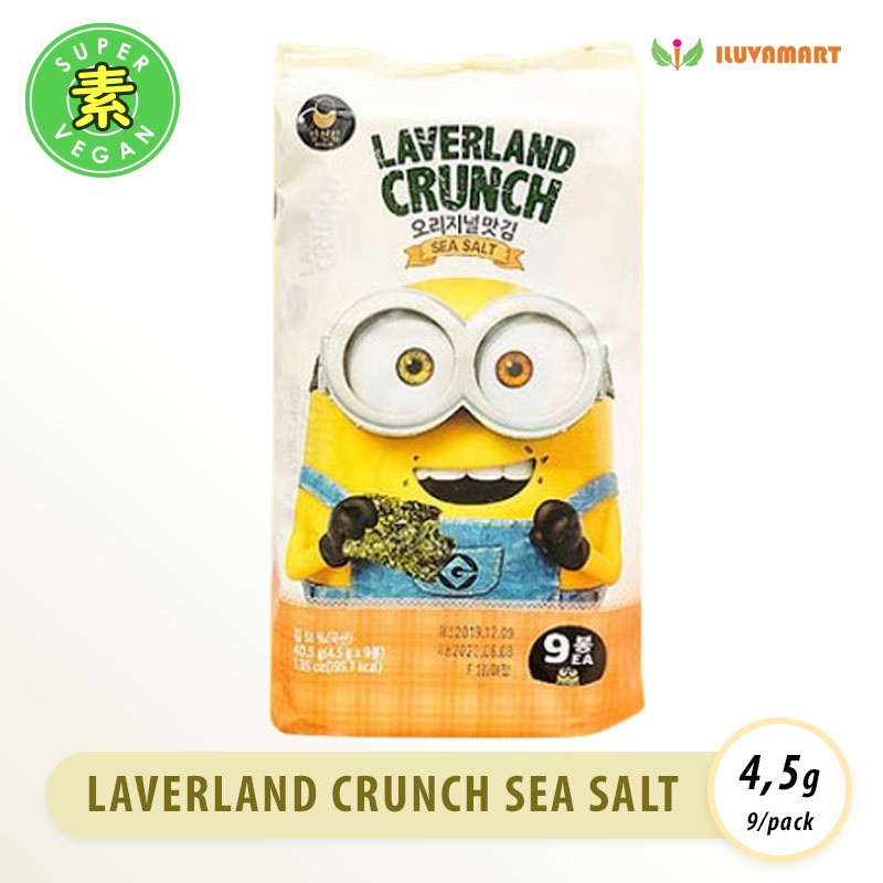 Jual Manjun Laverland Crunch Sea Salt 4.5gx9 Korean Seaweed Nori Rasa ...